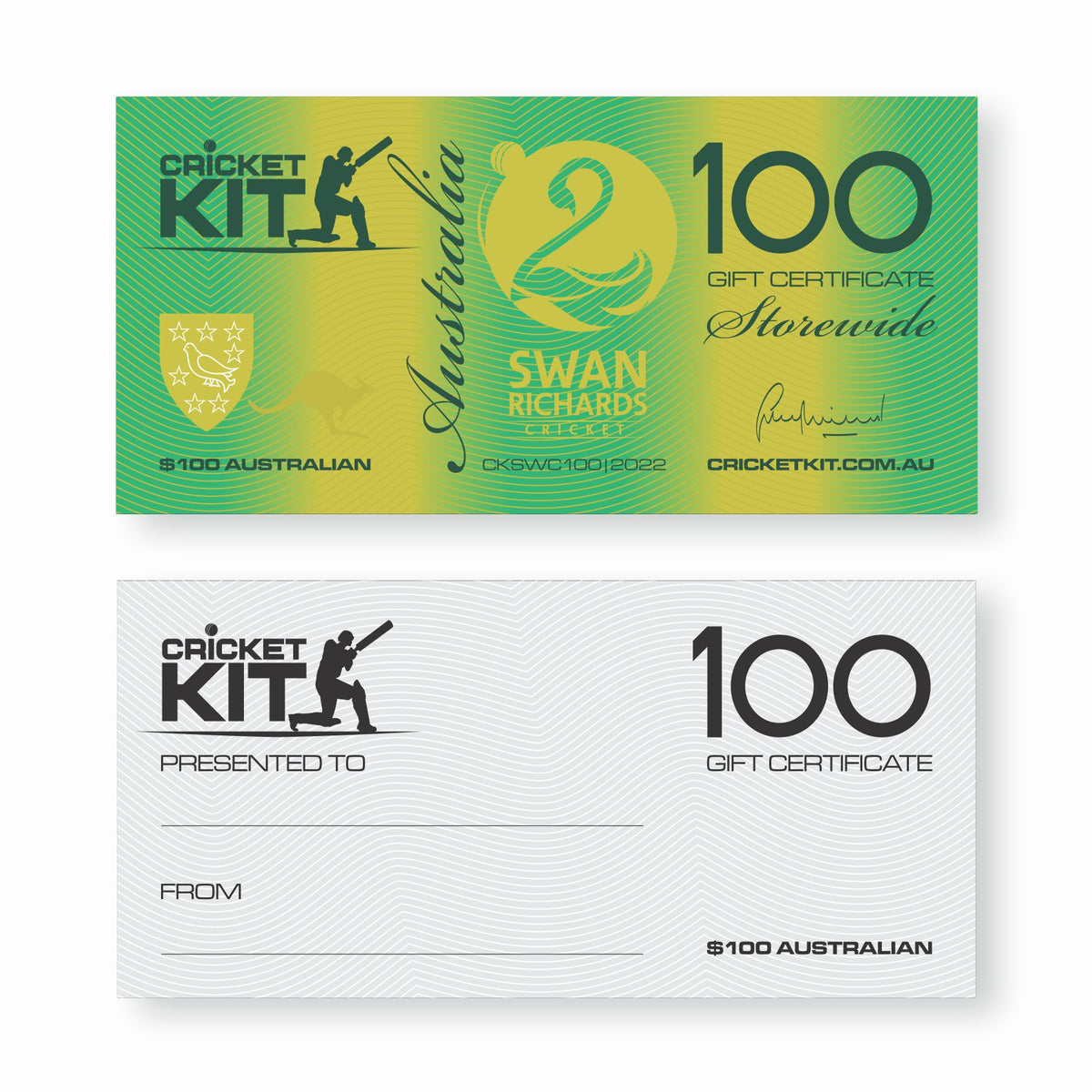 $100 Gift Certificate – cricketkit.com.au